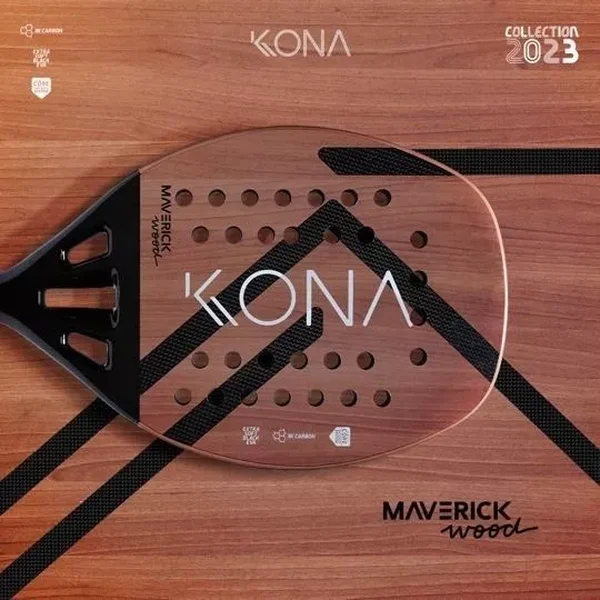Raquete de Beach Tennis Kona Maverick Wood 2023 Raquete de Beach Tennis Kona Maverick Wood 2023