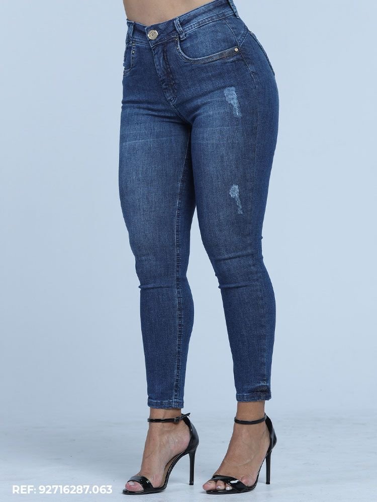 Calça Jeans Cropped Curvas dos Sonhos Azul