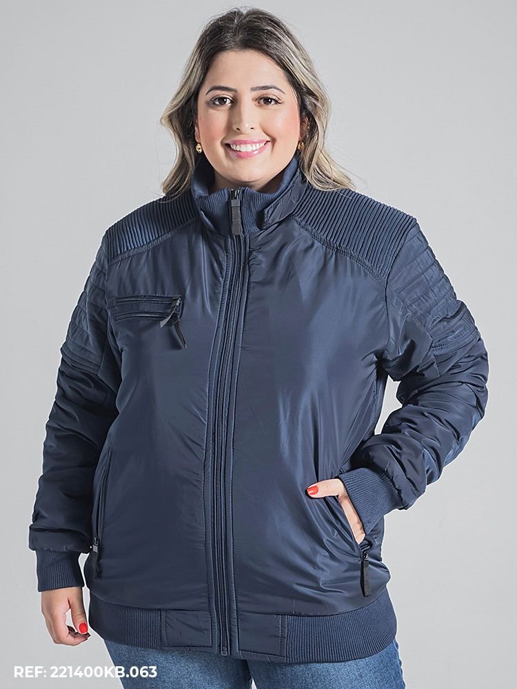 Jaqueta Unissex Nylon Plus Preto