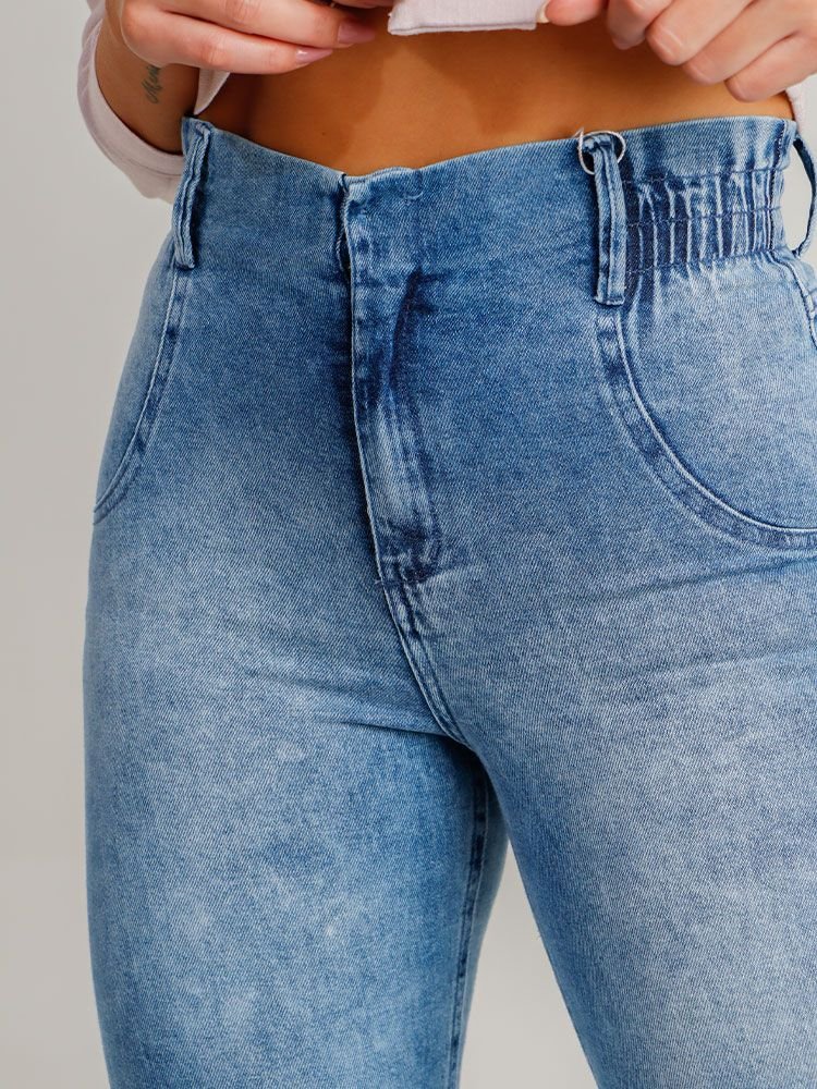 Calça Cropped Feminina Street Confort Zafira Azul