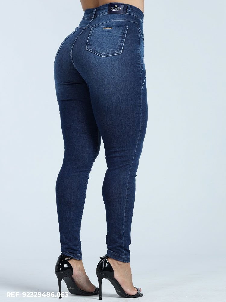Calça Jeans Cropped Estilosa Edex Jeans Azul