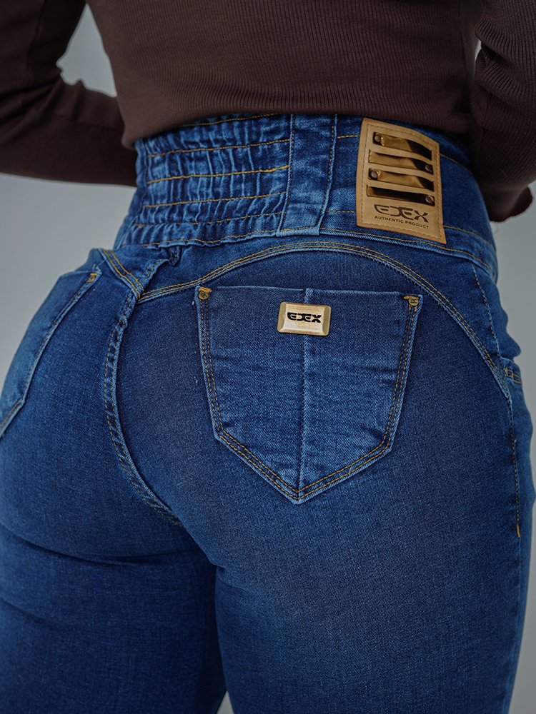 Calça Feminina Jeans Cigarrete Grazi Cintura Alta Modeladora