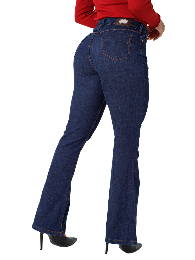 Calça Feminina Jeans Boot Cut Boca de Sino Juliana