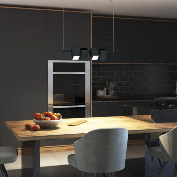 Pendente Kina Light 4xG9 Preto Blumenau