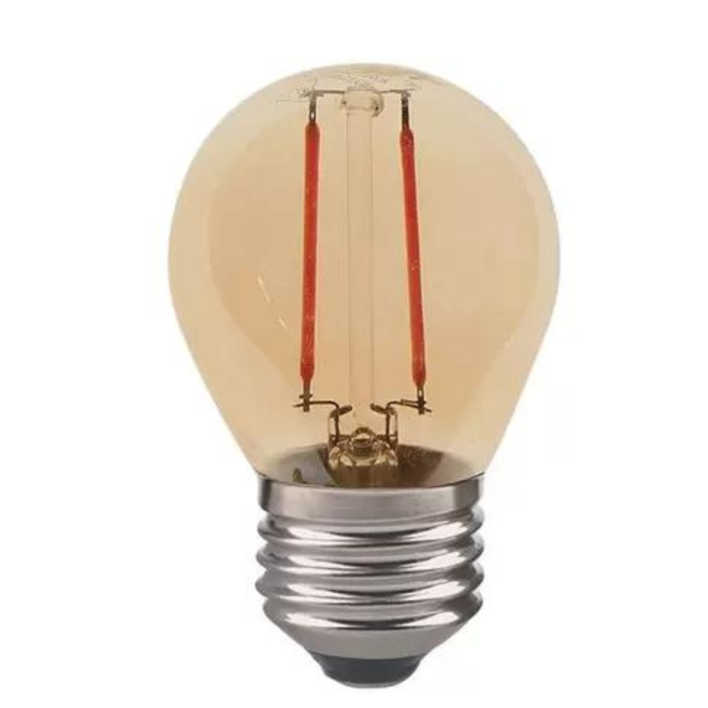 Lâmpada Led Retrô Bolinha 2w G45 E27 Âmbar 2200k Avant