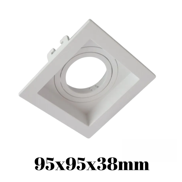 Spot MR16 Embutir Recuado Quadrado Branco Moon