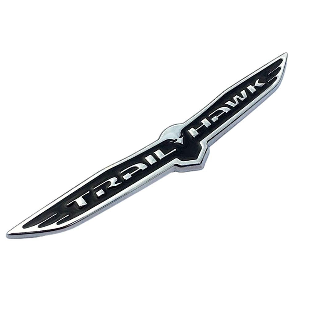 Emblema Trail Hawk Jeep Preto