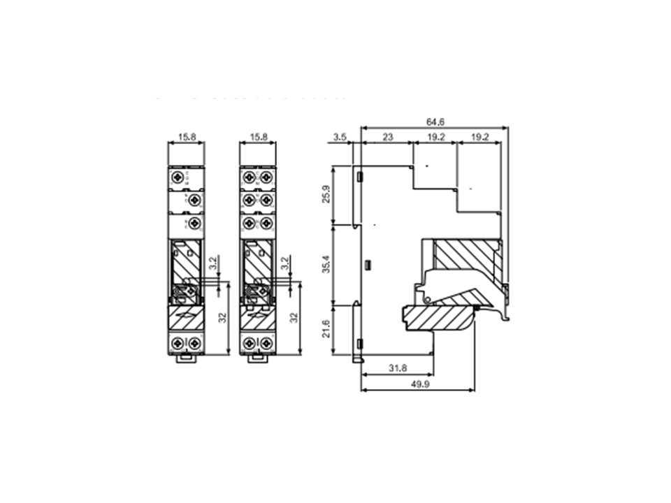 Relé Modular de Interface Série 4C 4C.02.9.024.0050 8A