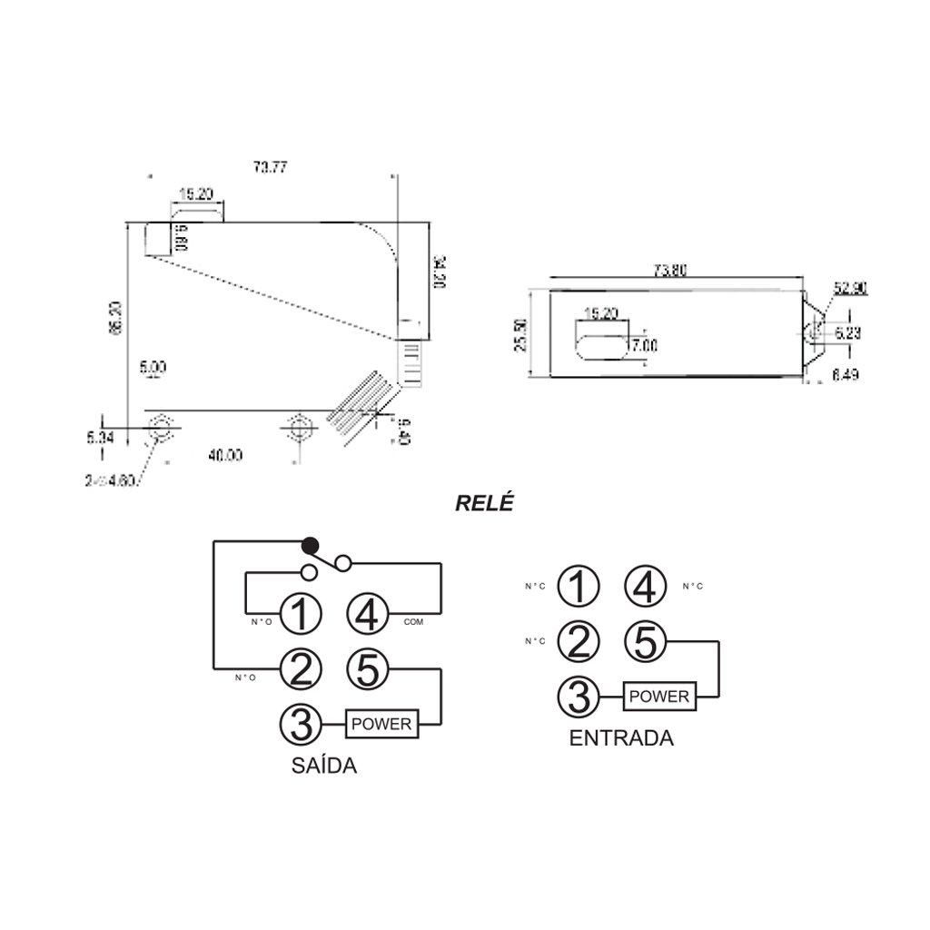Sensor Fotoelétrico Barreira PNP NA+NF Plug - UP Electronic