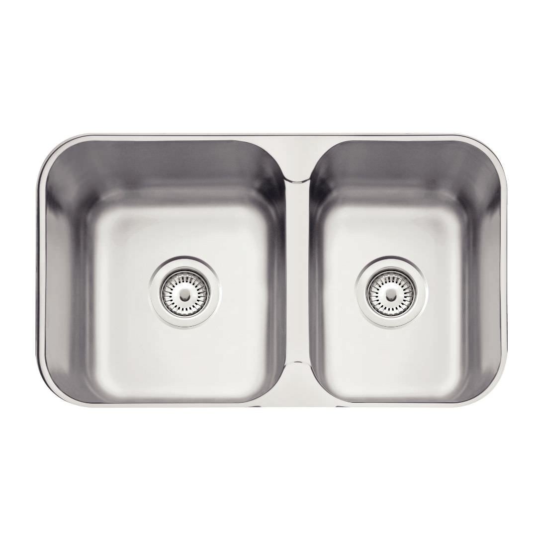 Cuba de embutir/sobrepor Tramontina Isis 2C 34-28 BS em Aço Inox ...