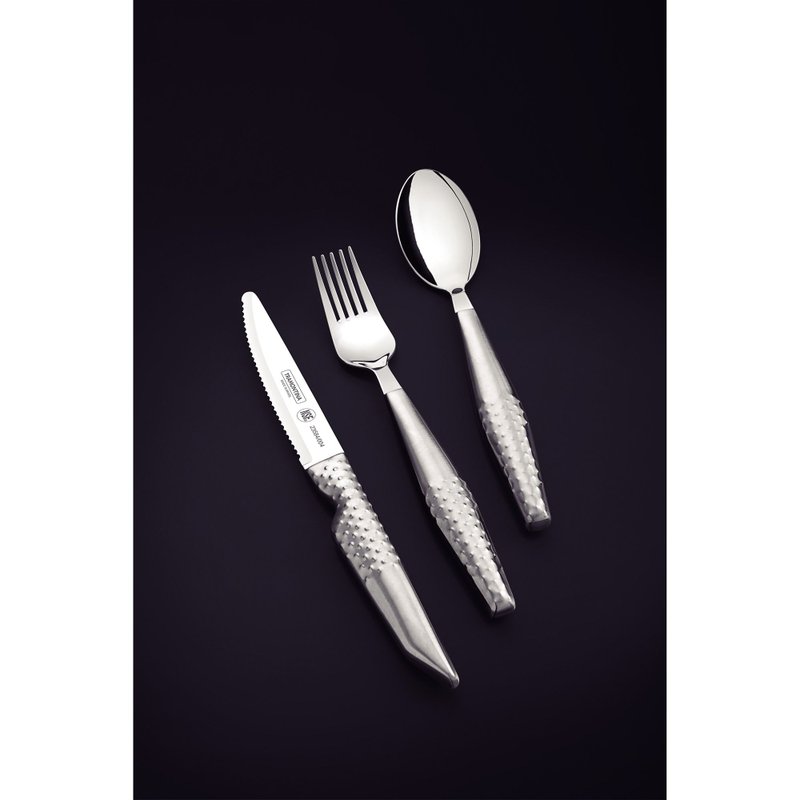 Jogo Talheres Assistivos Tramontina ForAll Aço Inox Estojo 4 Peças ...