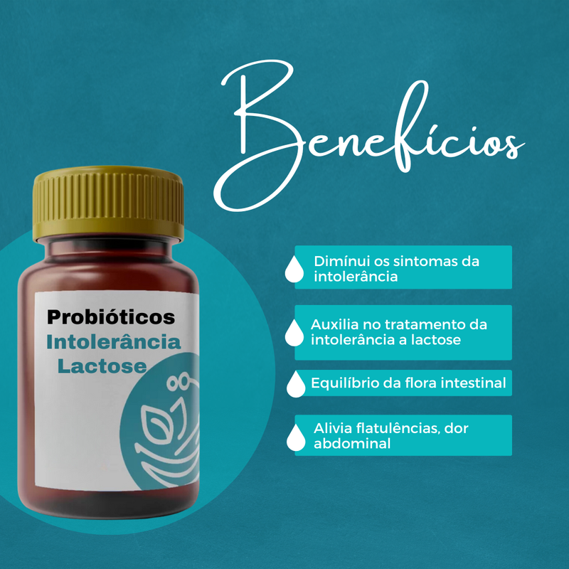 PROBIÓTICOS INTOLERÂNCIA LACTOSE COM 60 CÁPSULAS