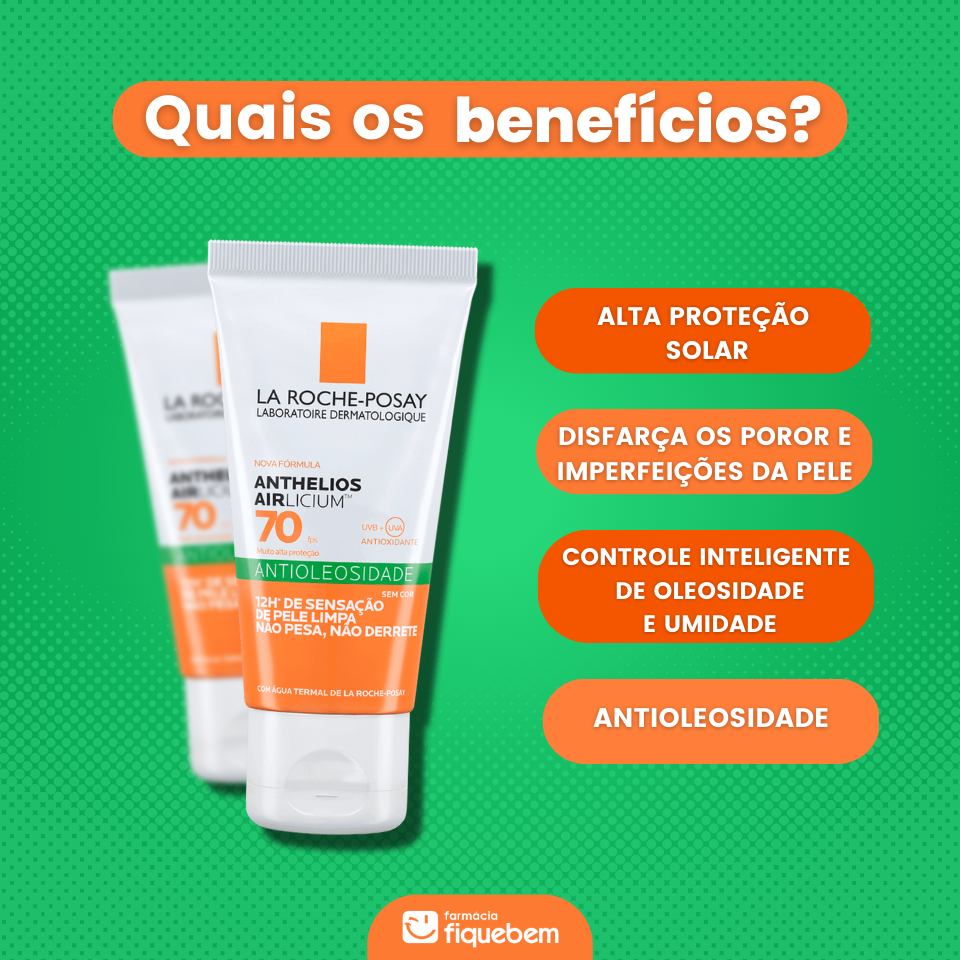 Protetor Solar Facial Anthelios Airlicium FPS 70 Cor 2.0 La Roche-Posay 40g