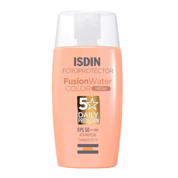 Protetor Solar Facial Foto Protector Fusion Water Cor Média ISDIN 50ml