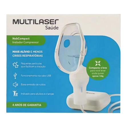 Nebulizador e Inalador Compacto Multilaser