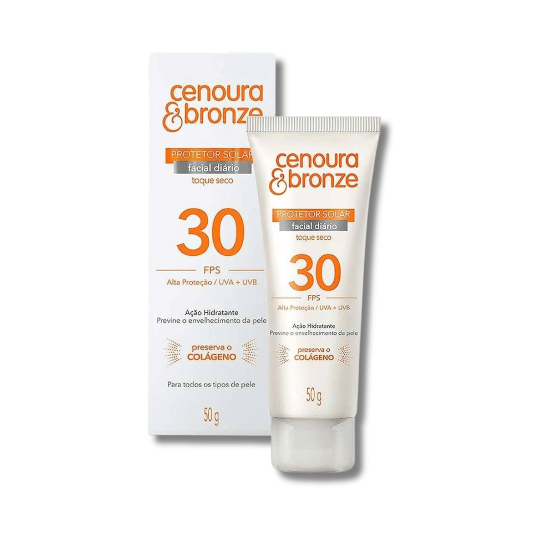 Protetor Solar Facial Cenoura&Bronze FPS 30 50g