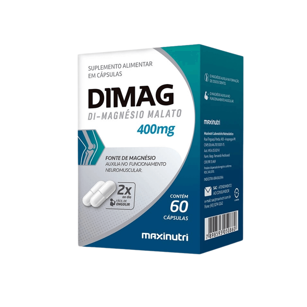 Dimag Dimagnésio Malato 400mg 60 Cápsulas