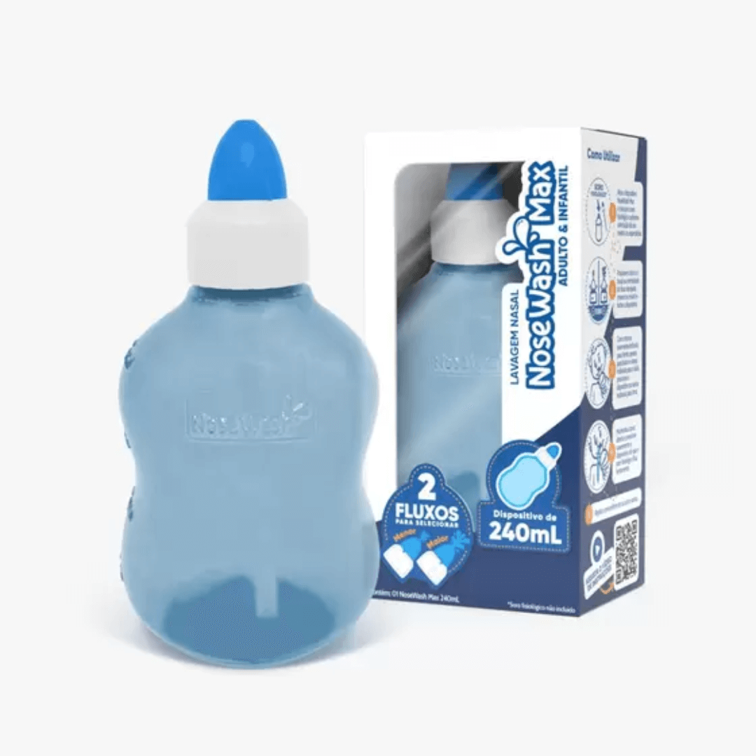 Dispositivo para Lavagem Nasal Nose Wash Max Adulto & Infantil 240ml