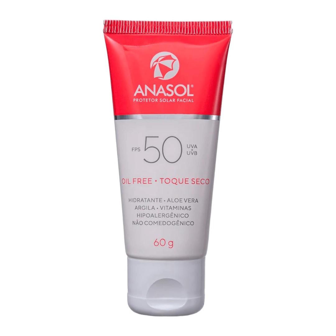 Protetor Solar Facial Toque Seco FPS 50 Anasol 60g
