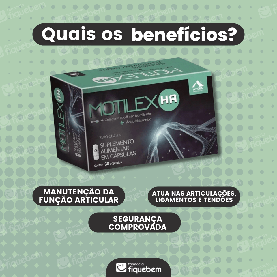 Suplemento Alimentar Motilex HA 60 Cápsulas