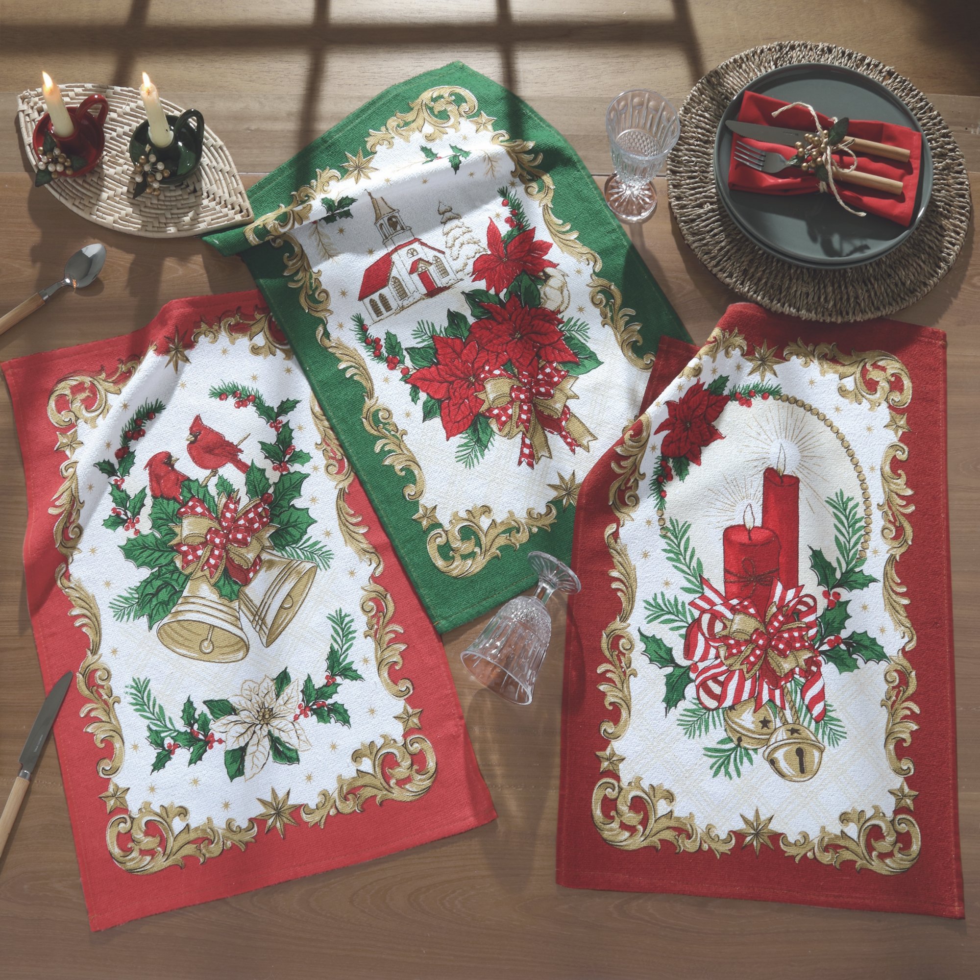 Pano Copa Felpudo Estampado Döhler - Natal 109