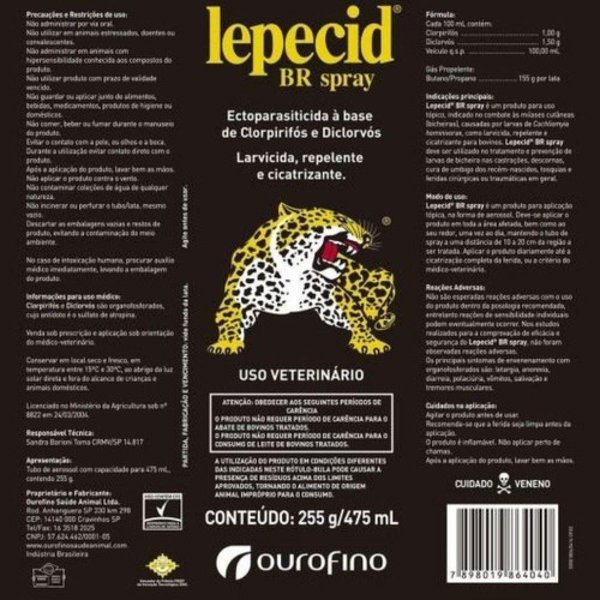 Mata Bicheira Lepecid 400ml - Ourofino