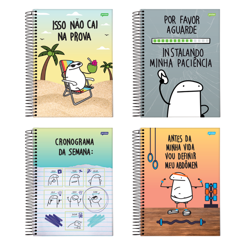 Caderno Espiral Universitário Capa Dura 1 Matéria 80Fls Flork - Flork 4 ...