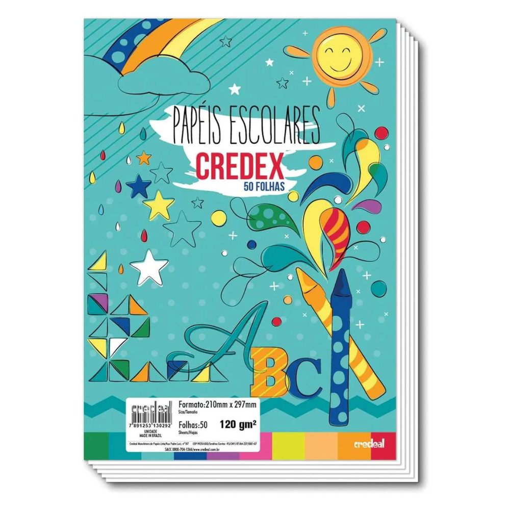 Papel Credex 120g Com 50 Folhas CREDEAL - Frame Papelaria