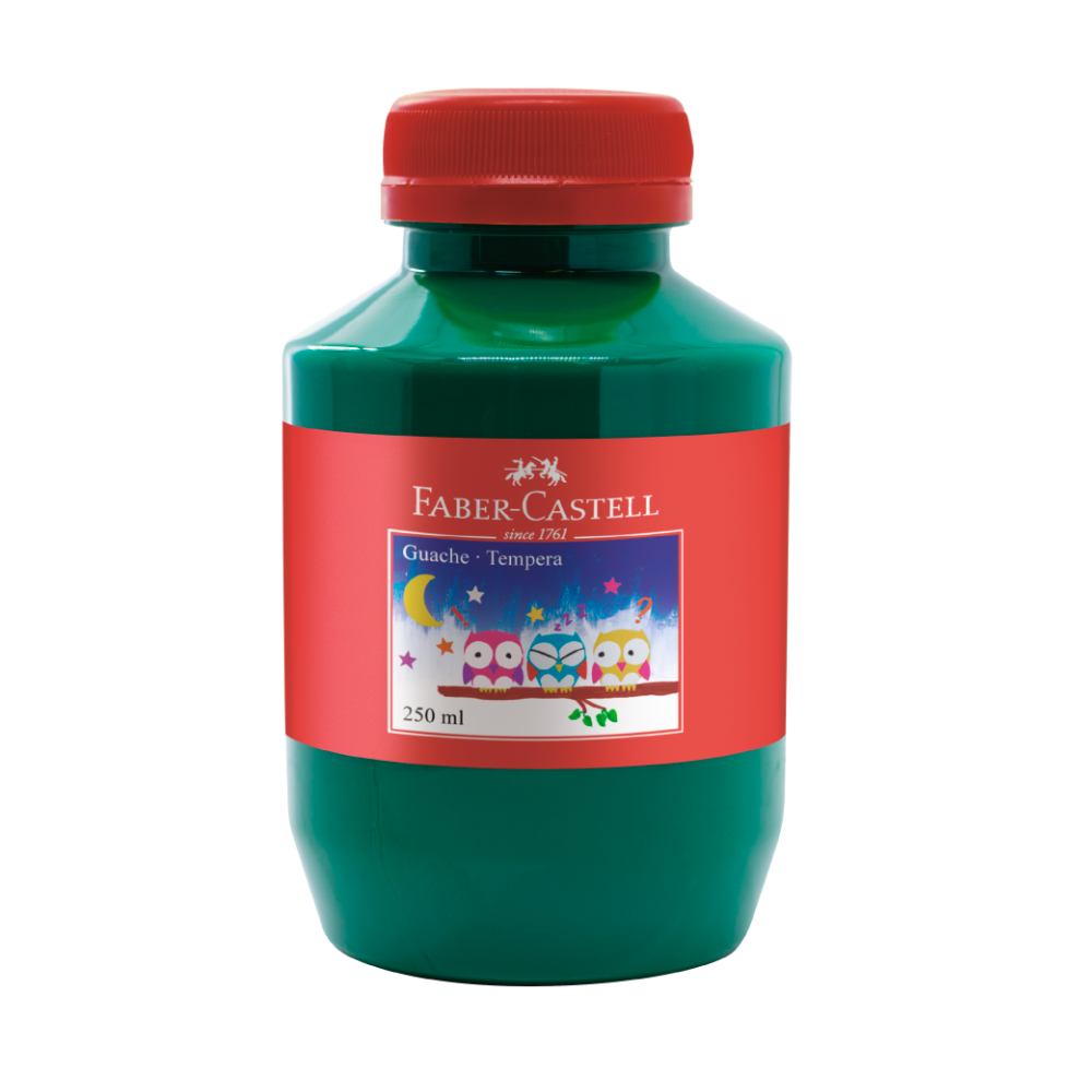 Tinta Guache Escolar 250ml FABER-CASTELL Verde Escuro