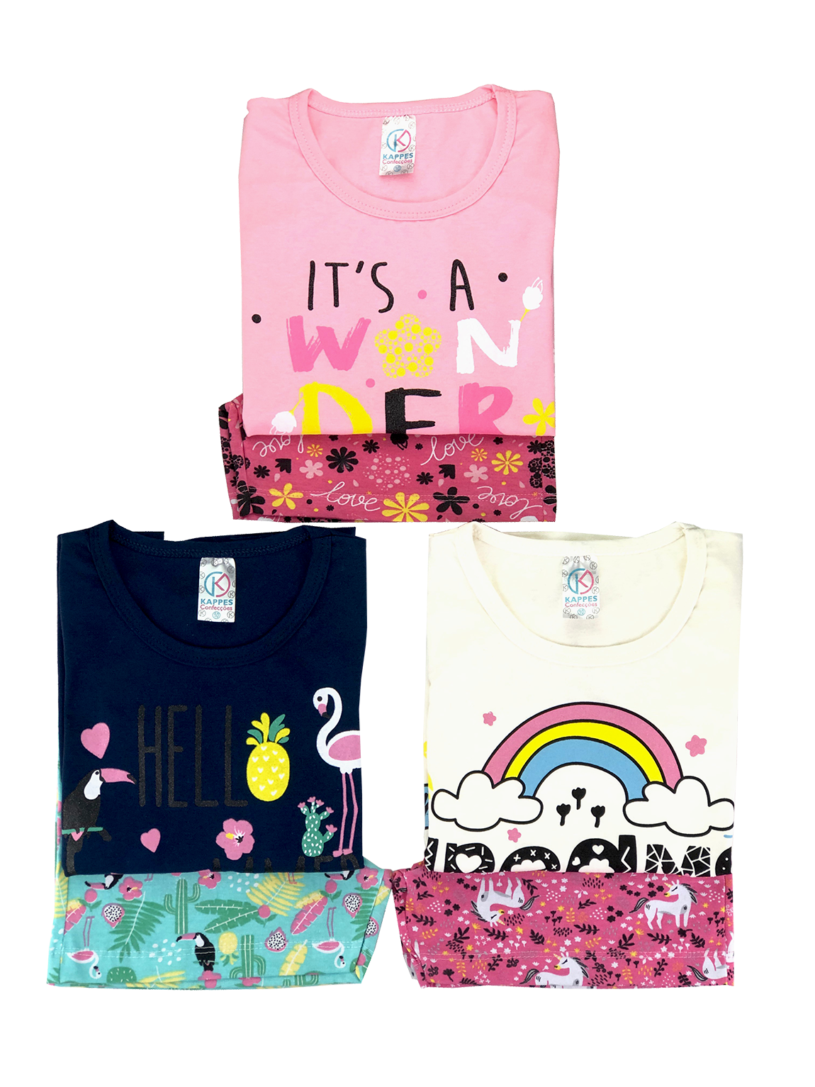 Kit Conjunto Juvenil Verão 3 Unidades 0001 - Kappes
