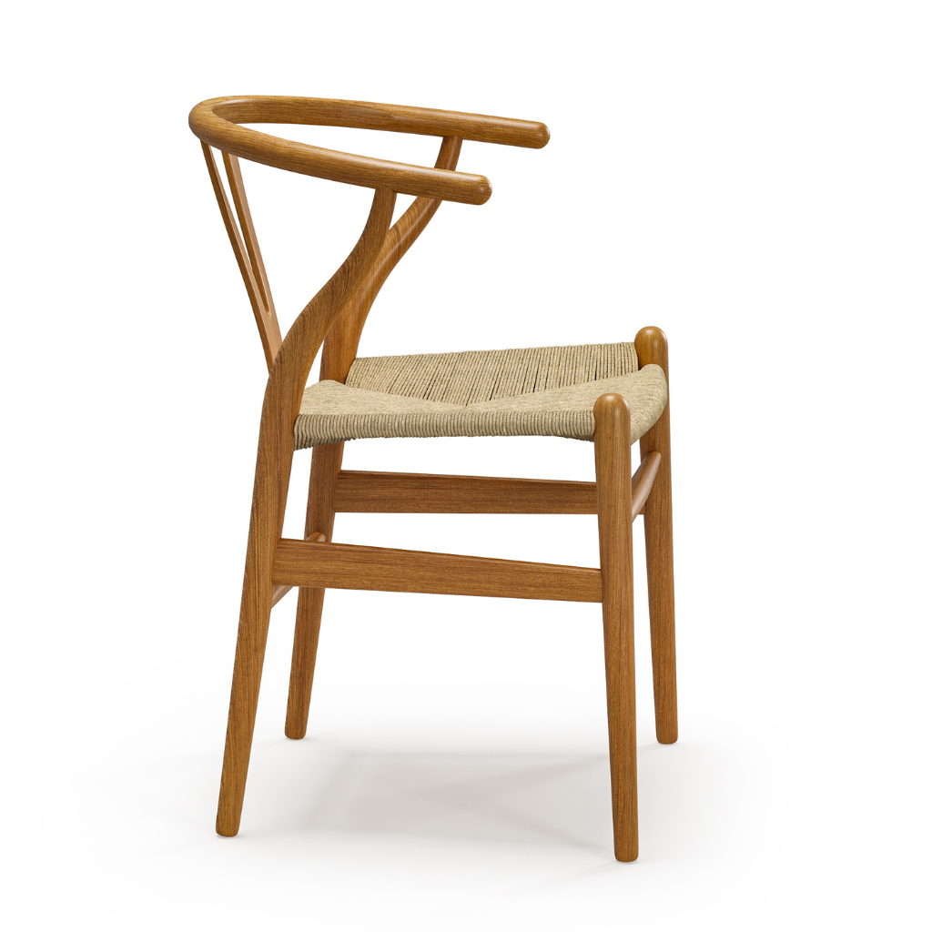 Cadeira Wishbone Palha Natural - Gamma Móveis