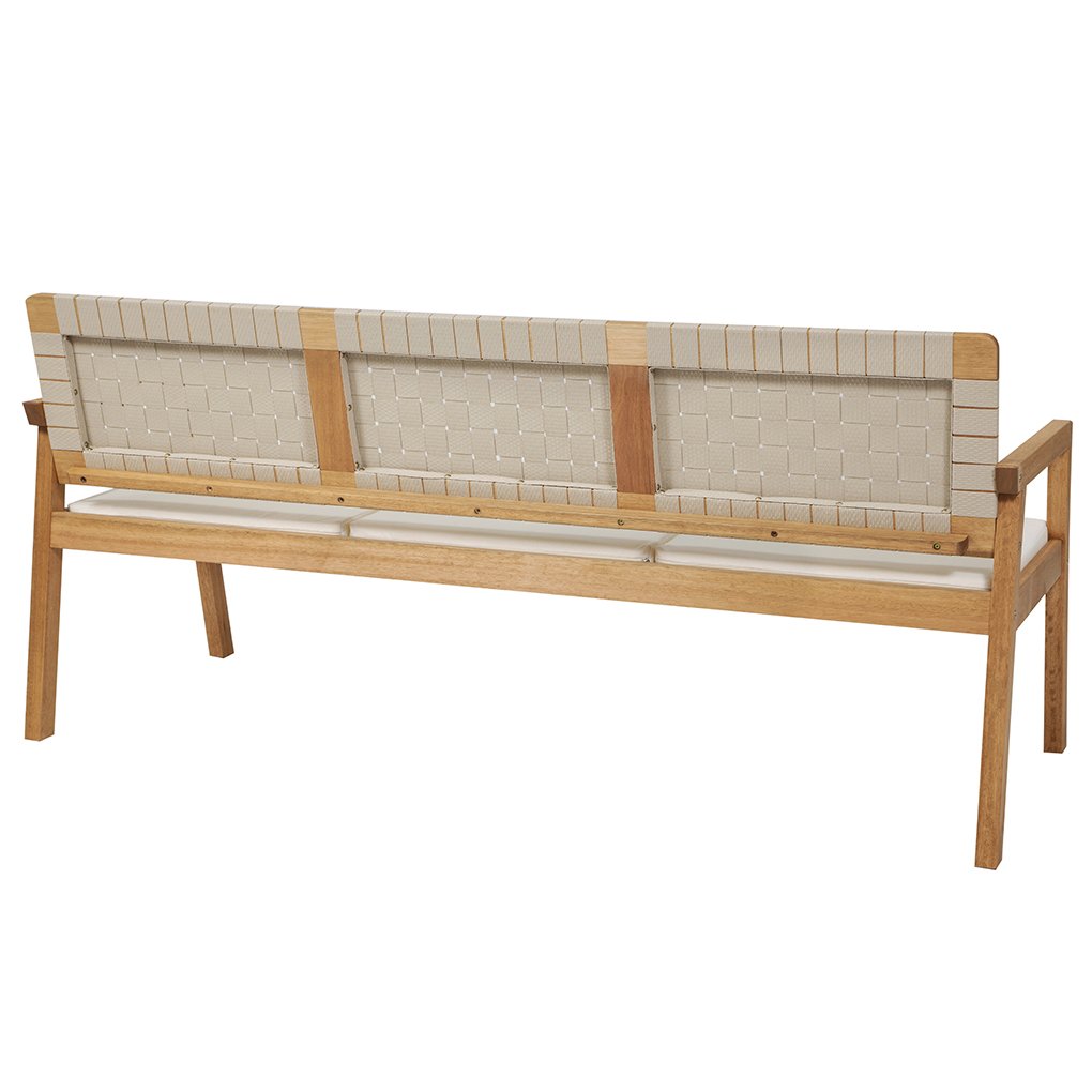 Sofá 3 Lugares Natura de Madeira Maciça de Eucalipto Acabamento ...