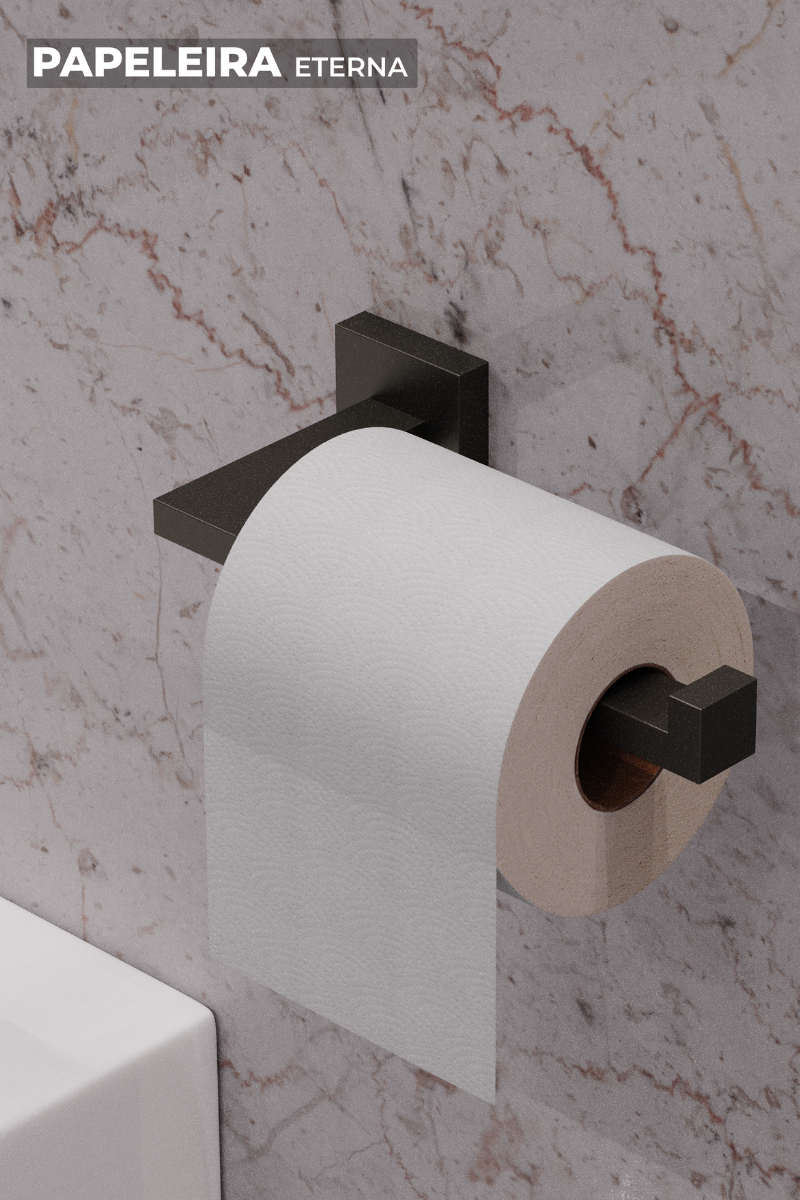 Papeleira de Inox Linha Eterna Onix Italy Line