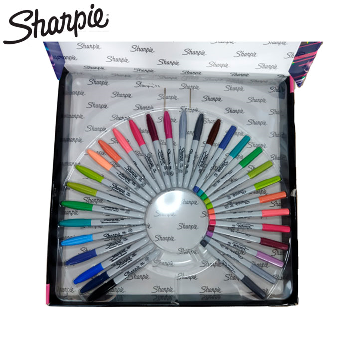 Marcador Permanente Sharpie Fina Ultra Fina Cosmic Color Kit com 30
