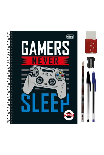 Kit Material Escolar Voltas as Aulas Gamer