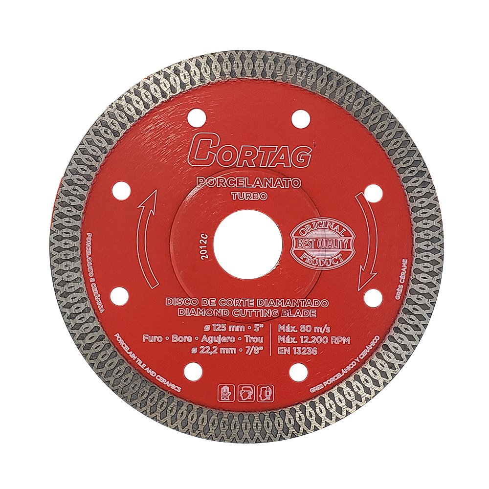 Disco Diamantado Porcelanato 125mm Turbo Esmerilhadeira Cortag
