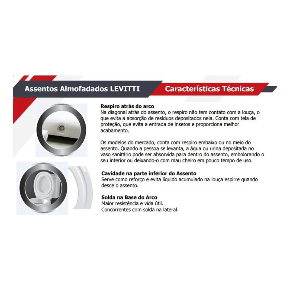 Tampa Assento Sanitário Levitti Envolvente 7150111 Lorenzetti!