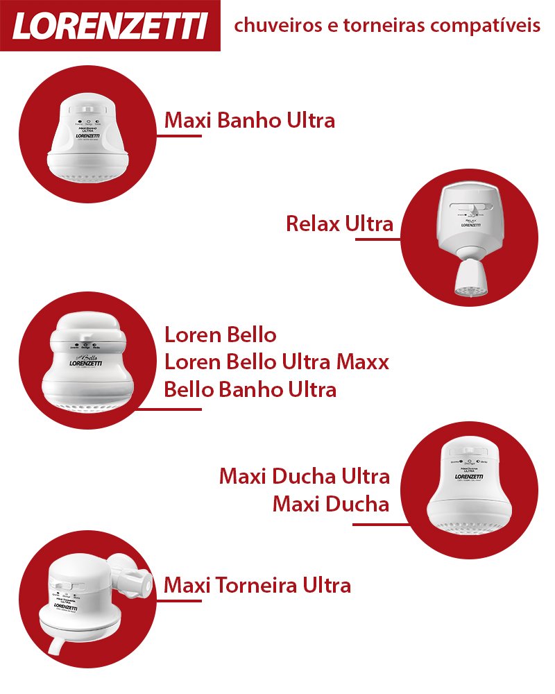 Resistência Bello Maxi Ducha Ultra Original Lorenzetti