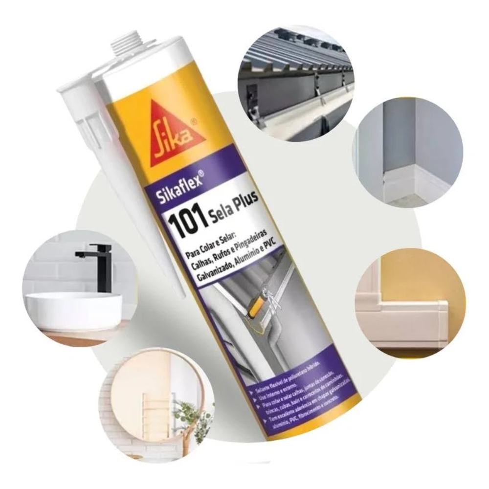 Selante Flexível de Poliuretano Sikaflex-101 Sela Plus Cinza 400G Sika