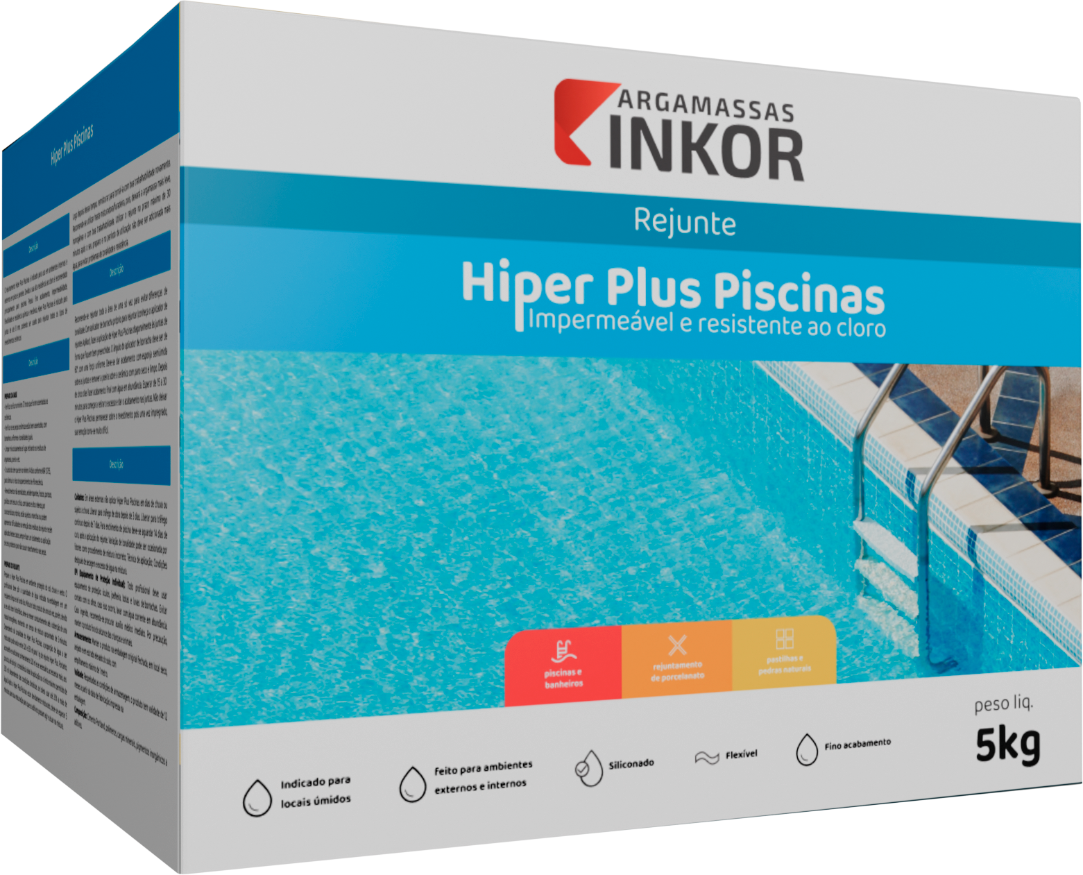 Rejunte Hiper Plus Premium Piscina Siliconado Inkor - Branco