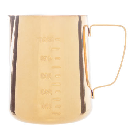 Leiteira Aço Inox Dourada 600ml - HZOR