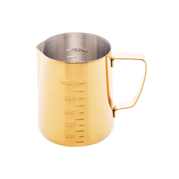 Leiteira Aço Inox Dourada 600ml - HZOR