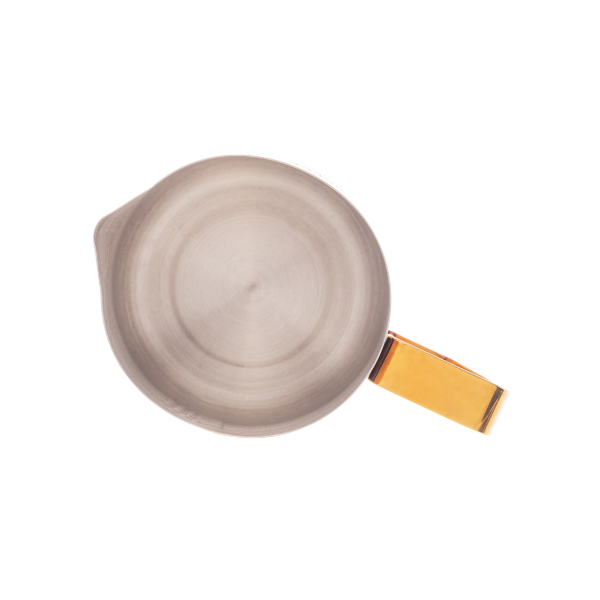 Leiteira Aço Inox Dourada 600ml - HZOR