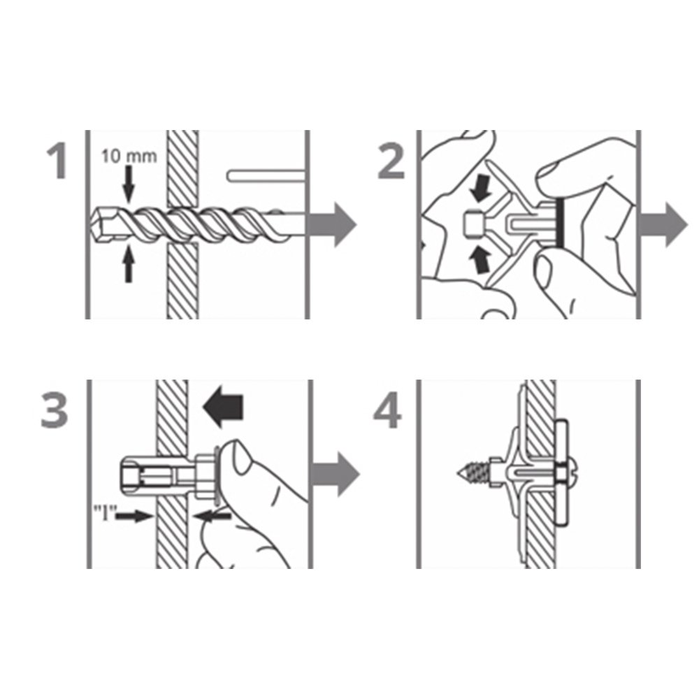 Bucha Para Gesso Gdp2 ( 15 - 23mm ) Com 50 Peças Ivplast