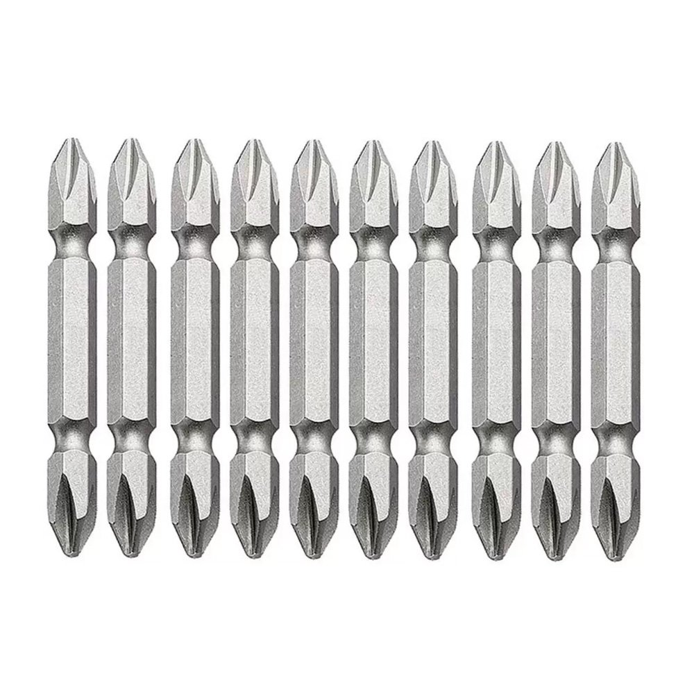 Jogo de Bits PH02 - Duplo com 10 Peças de Aço Cromo Vanádio 65mm Fertak