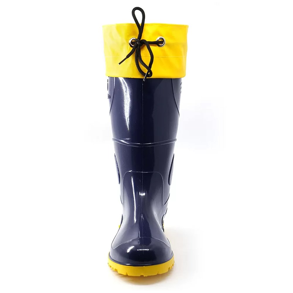 Bota de PVC Aqua, Azul e Amarela com Polaina e Cano Extra Longo Innpro