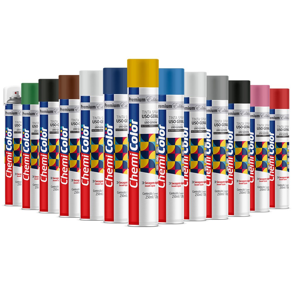 Tinta Spray para Uso Geral Premium Edition 250ml Chemicolor