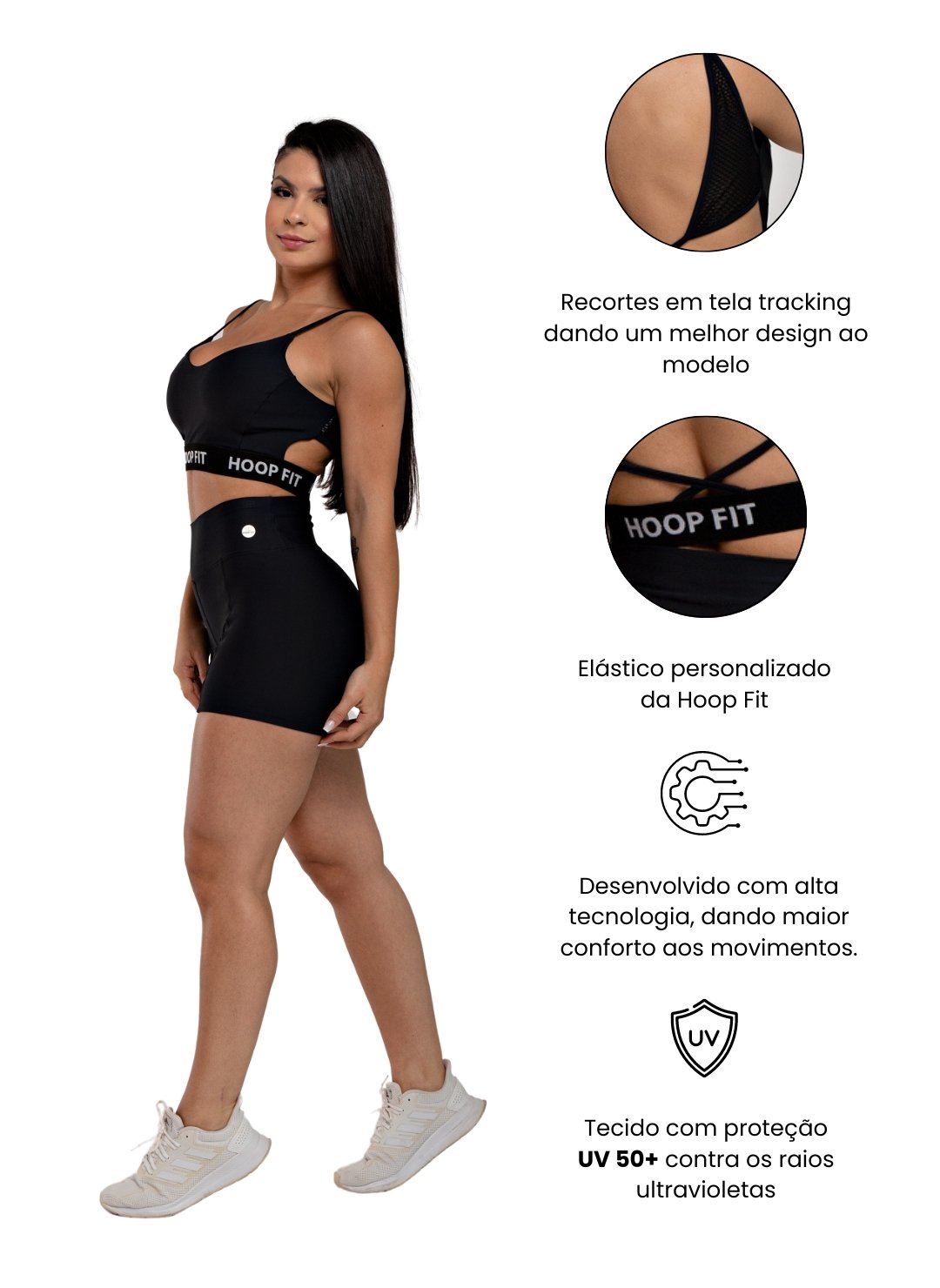 Top Fiona Black - Hoop Fit