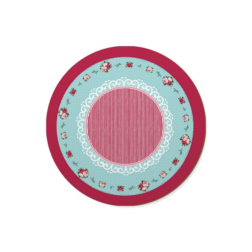 Mesa Posta Sousplat Listrado e Floral - Camicado