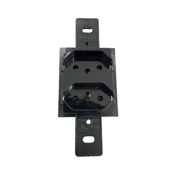 Modulo Tomada Dupla 2P+T 20A 250V Preto - Weg
